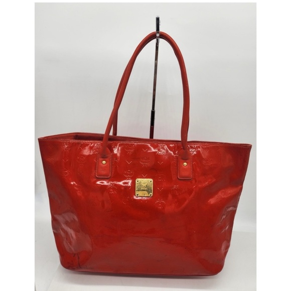 MCM | Bags | Authentic Mcm Red Patent Leather | Poshmark